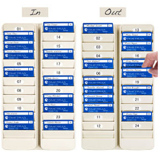 Employee Time Clocks - 24 Card Badge Rack Small Badge Rack