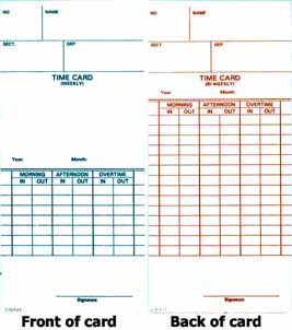 Employee Time Clocks - CTR121 Weekly and Bi-weekly 1000 CTR121 Wk/bi-wk ...
